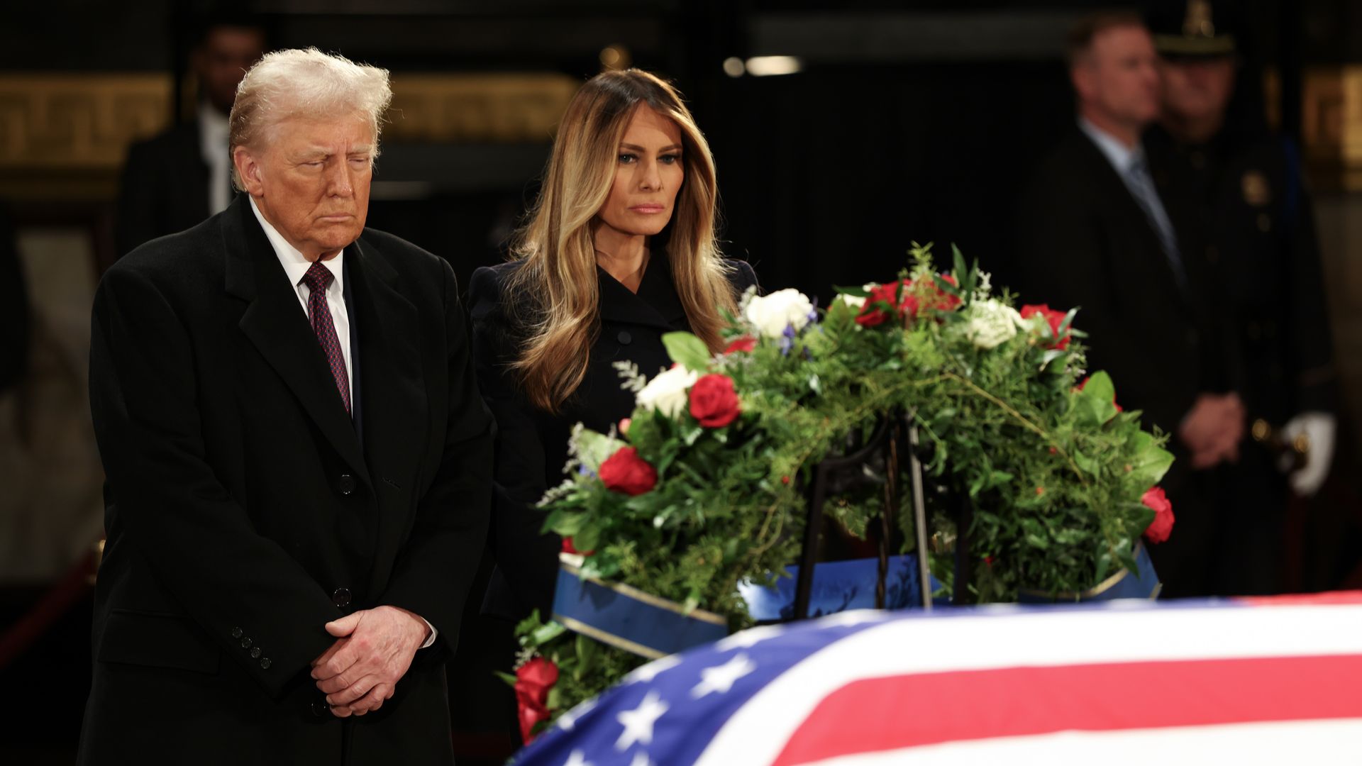 Photos: Trump pays respects to Jimmy Carter at U.S. Capitol Rotunda