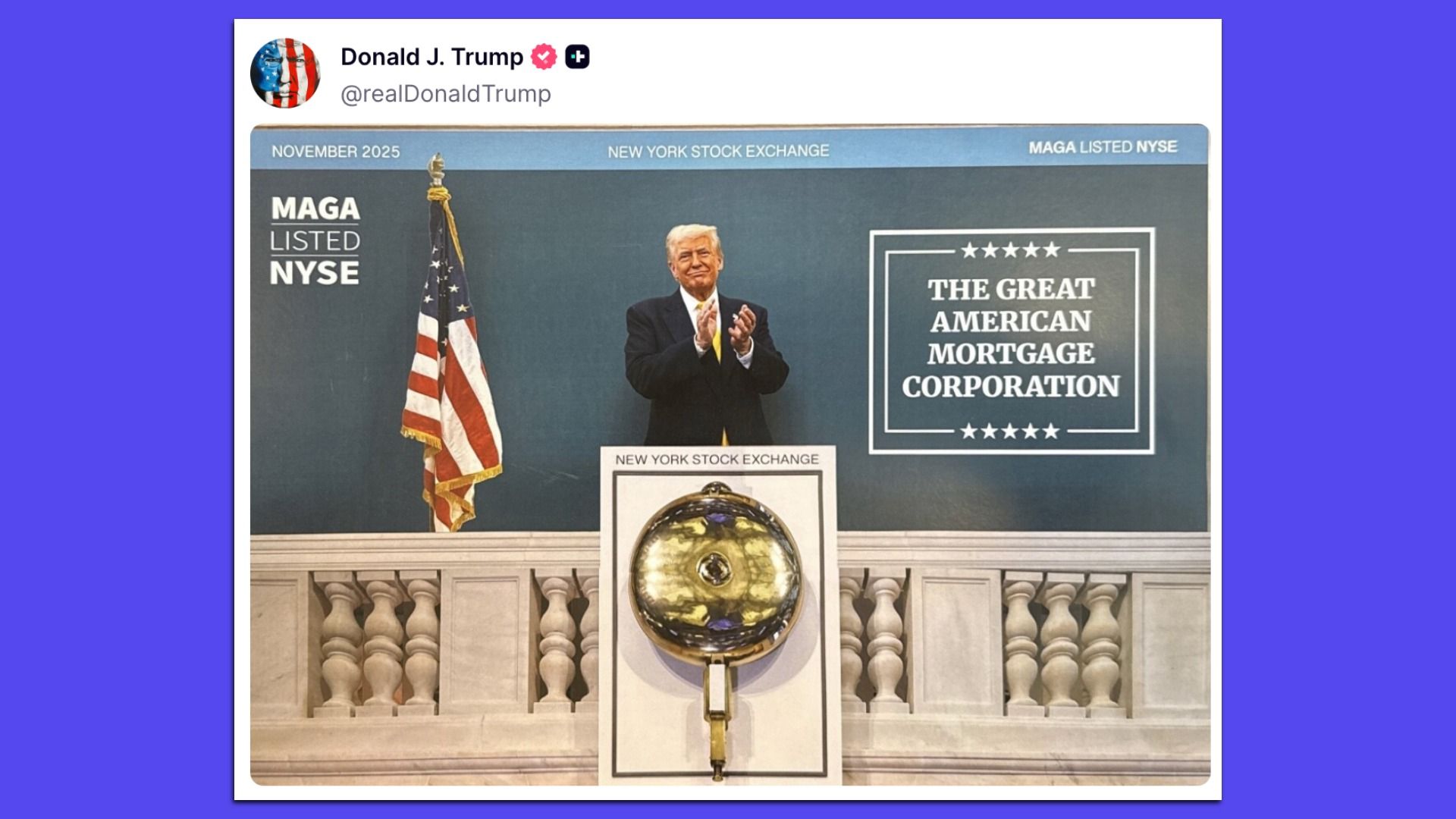 Fannie Mae-No Politics (FNMA): 'Dear DJT, someone's knocking at...