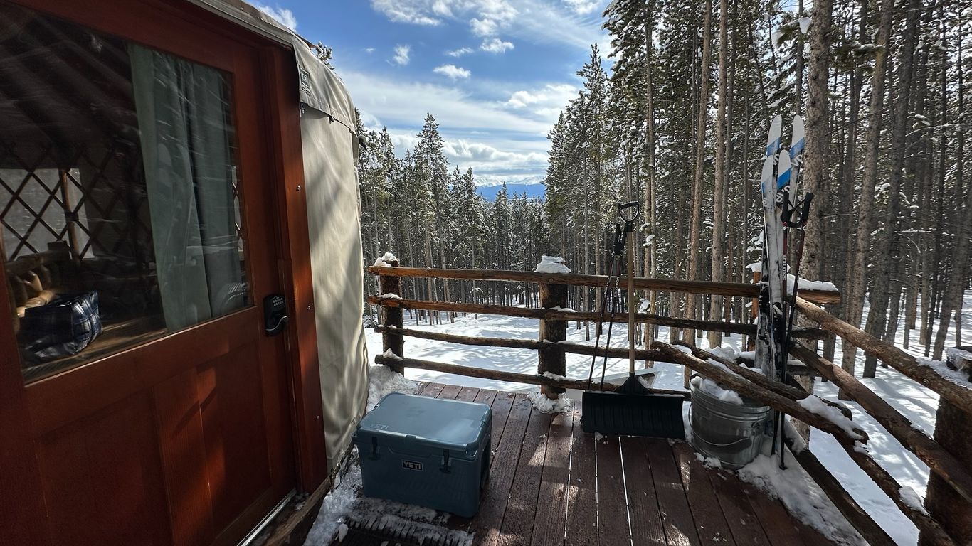 Tennessee Pass sleep yurts: A cross-country ski adventure - Axios Denver