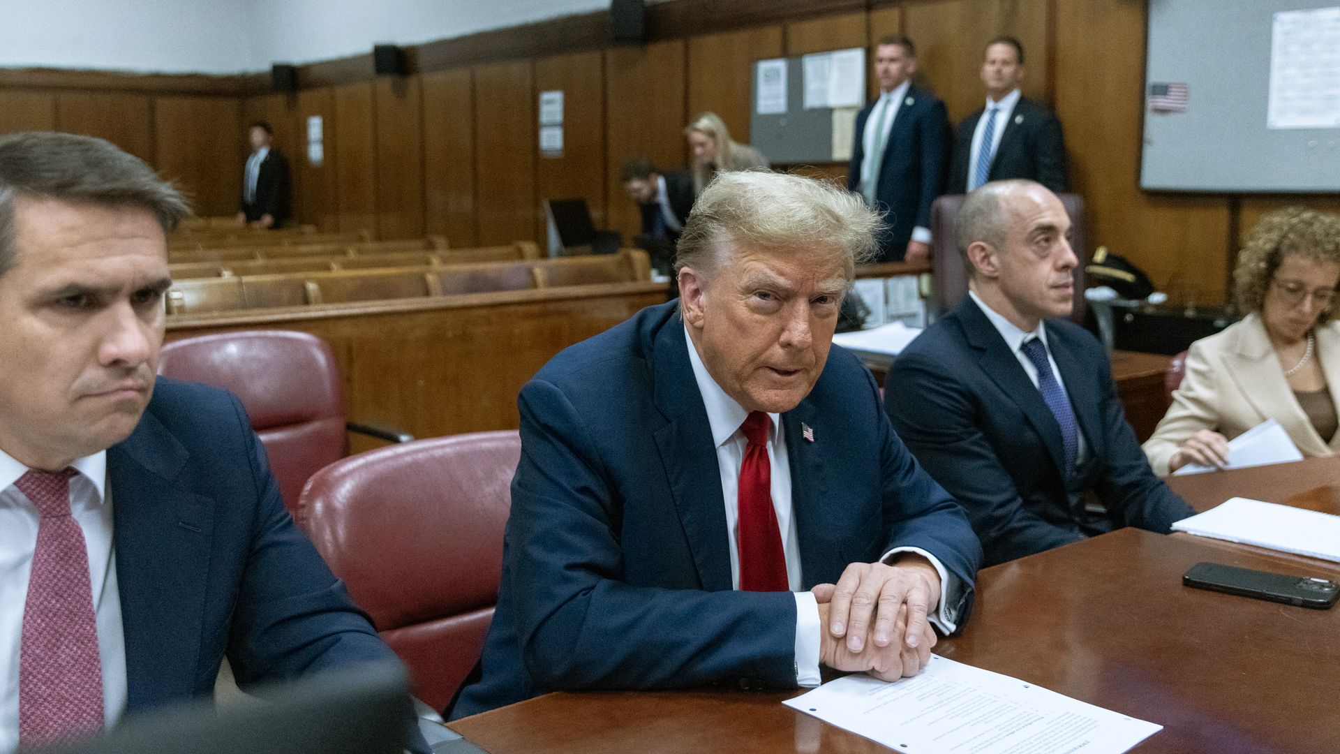 Trump arrives at court for start of hush money trial: Photos