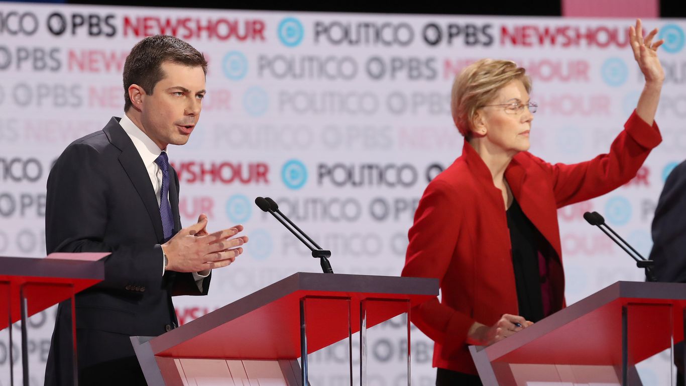 "Billionaires in wine caves": Buttigieg and Warren clash over big ...