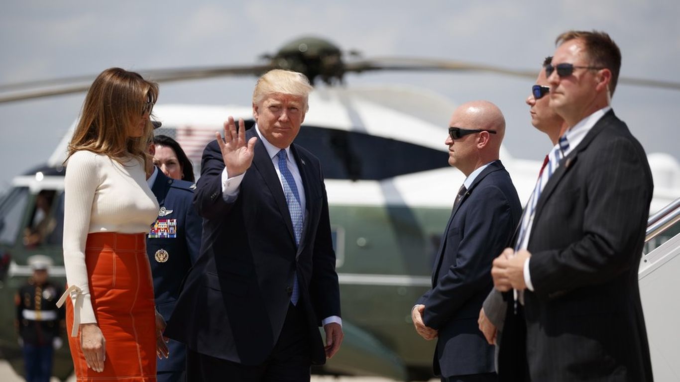 Trump is wheels up on his first foreign trip