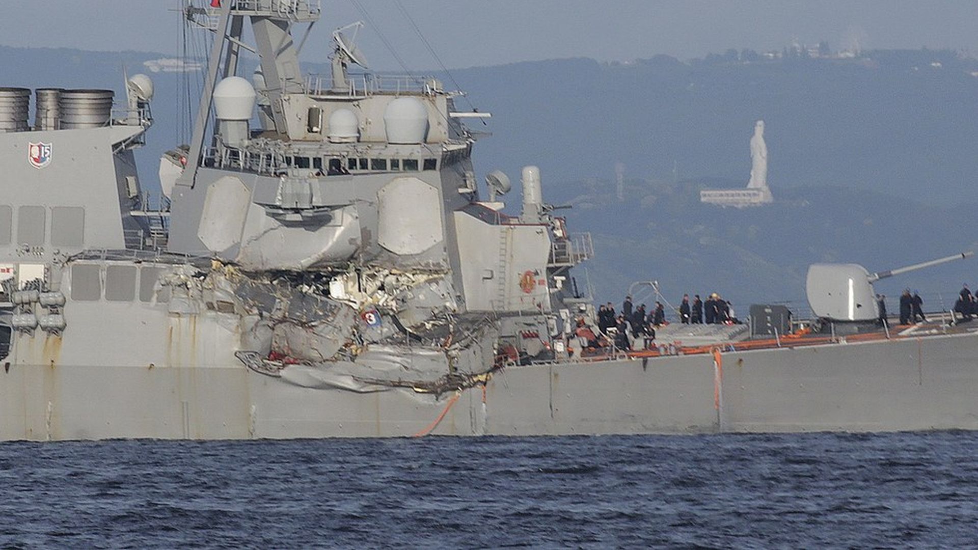 7 sailors found dead after U.S. Navy destroyer crash