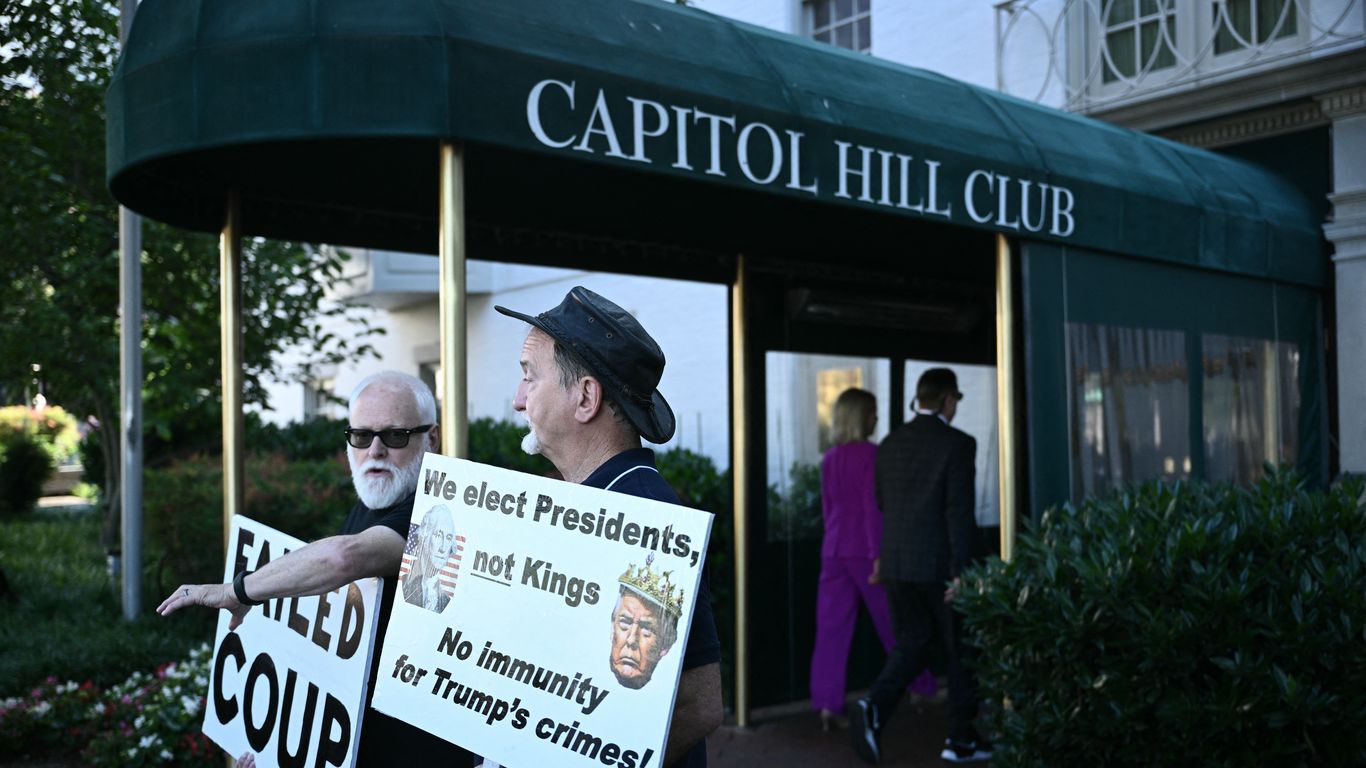 Trump pumps himself up in Capitol Hill session with House GOP