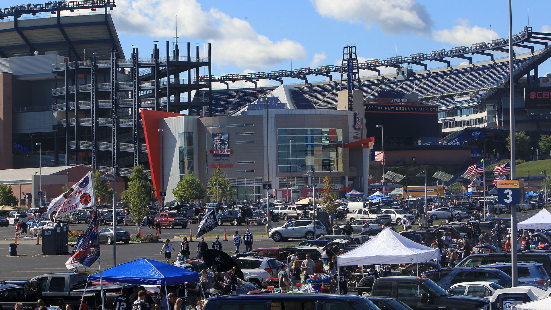 Patriots Place sign at Foxborough's Gillette Stadium shows furry memes ...