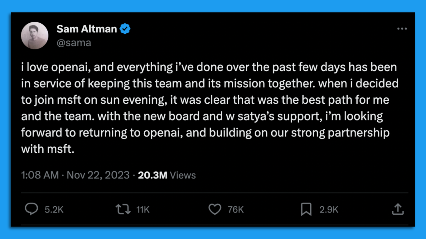 How Sam Altman’s communication approach helped get his OpenAI job back