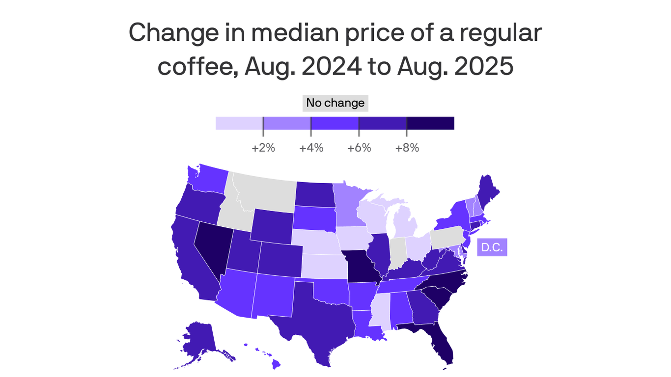 Virginia coffee drinkers face higher prices - Axios Richmond