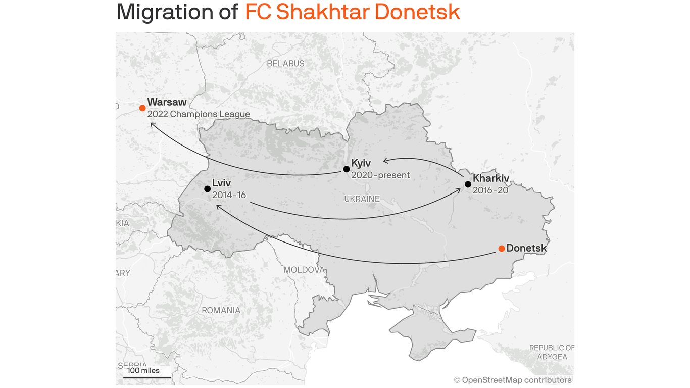 The nomadic Ukrainian soccer club playing home games in Poland