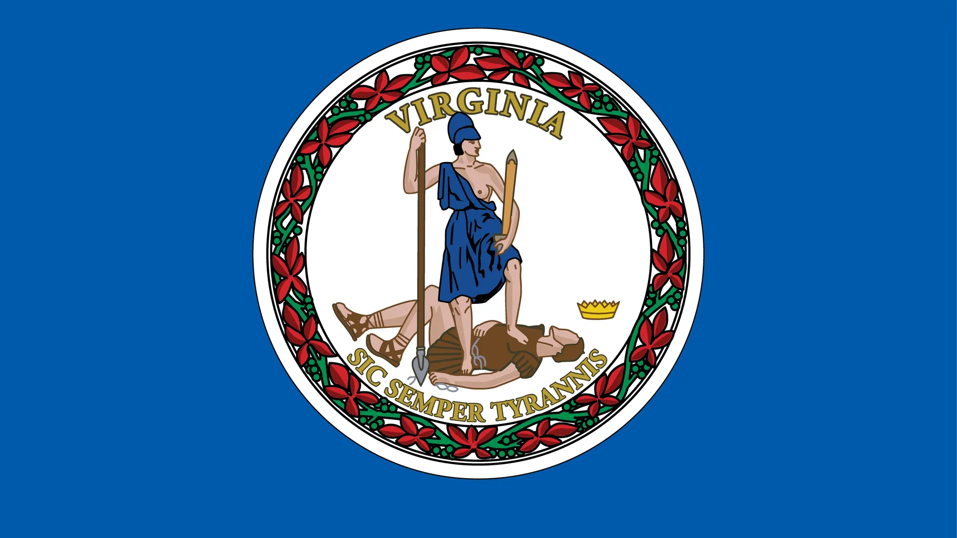 Virginia state flag banned in Texas district over exposed breast ...