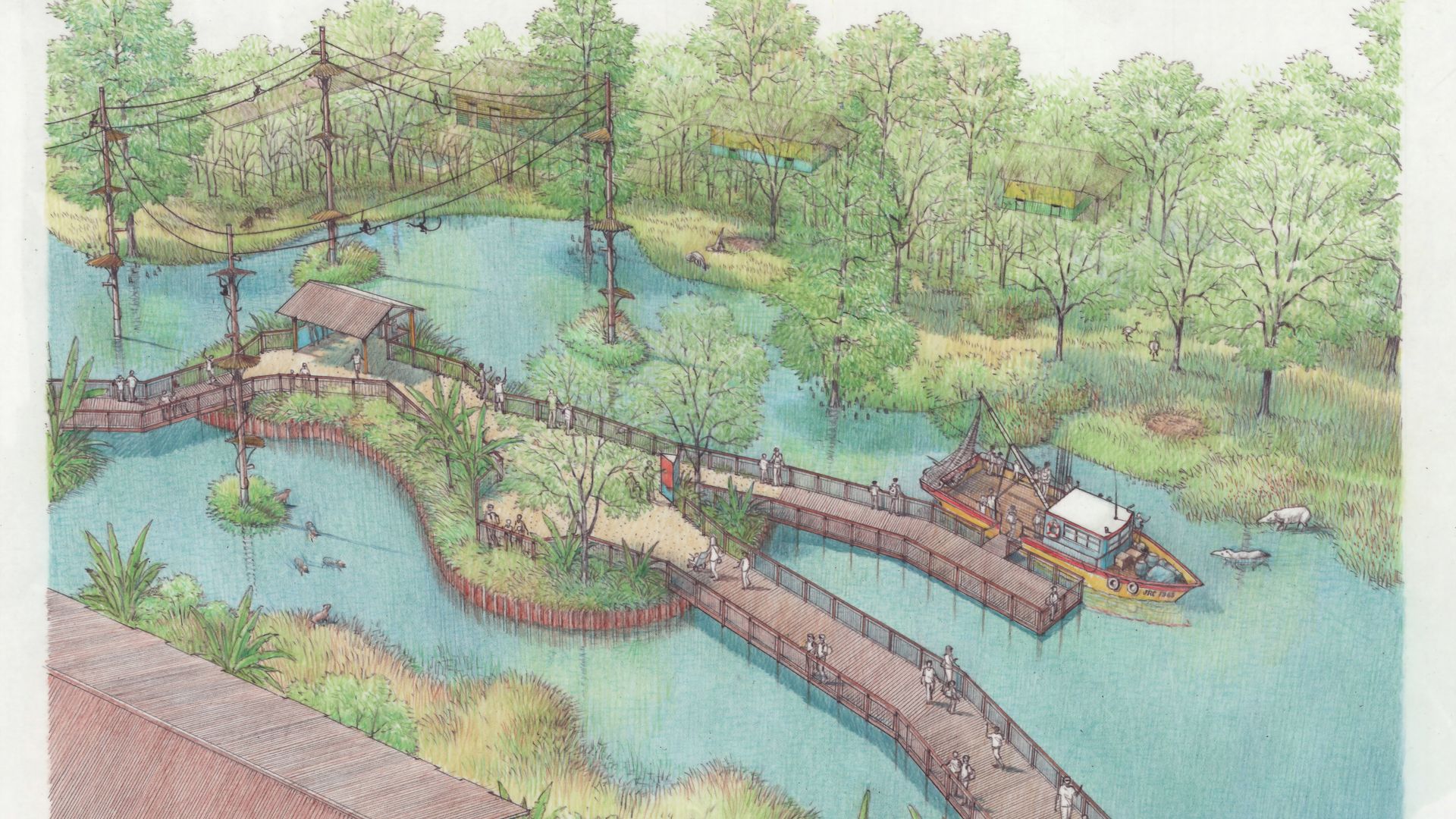 Rendering: Audubon Zoo to overhaul monkey exhibit and add island ...