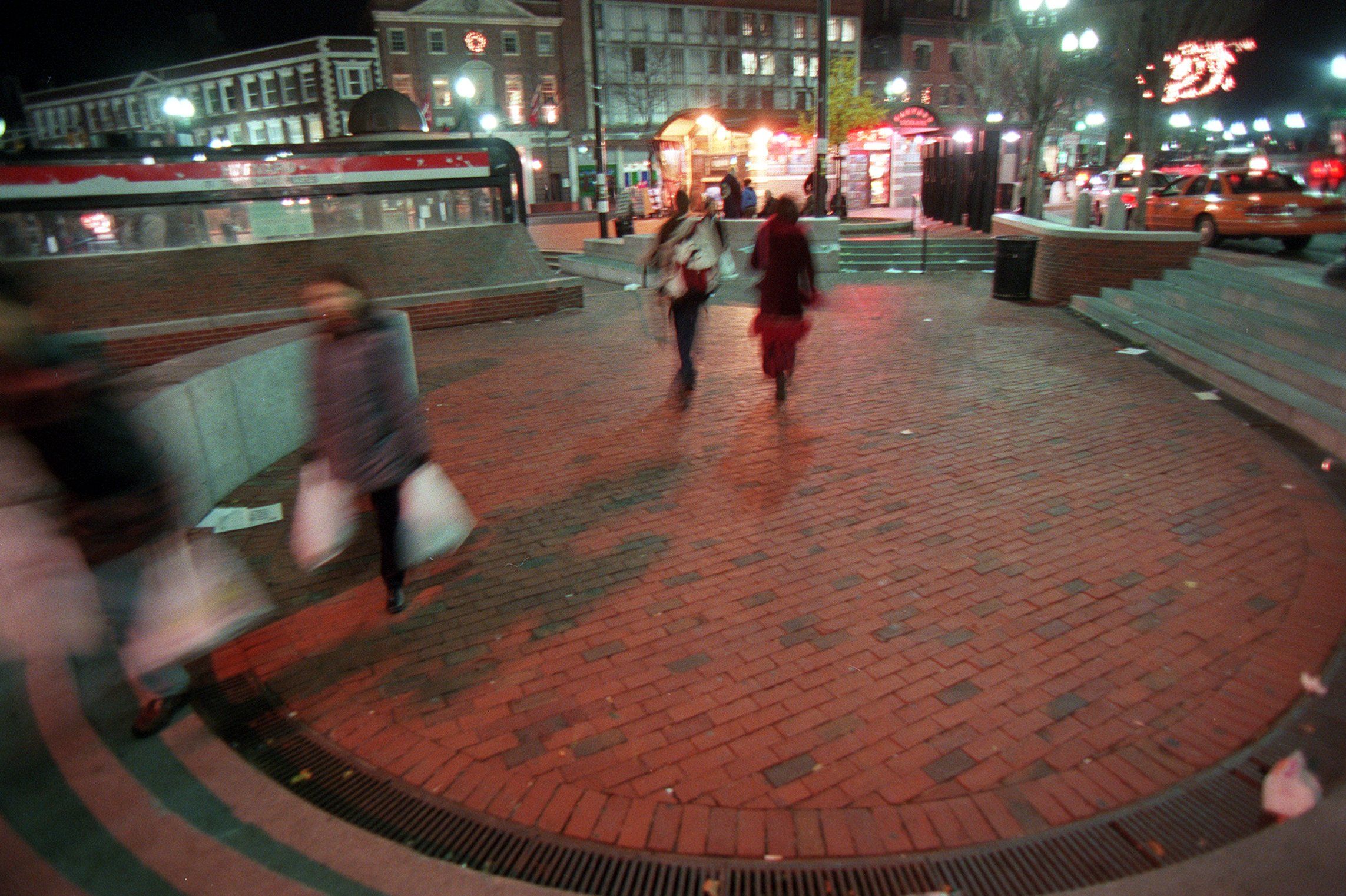 Harvard Square's iconic "Pit" demolished for plaza renovation - Axios ...