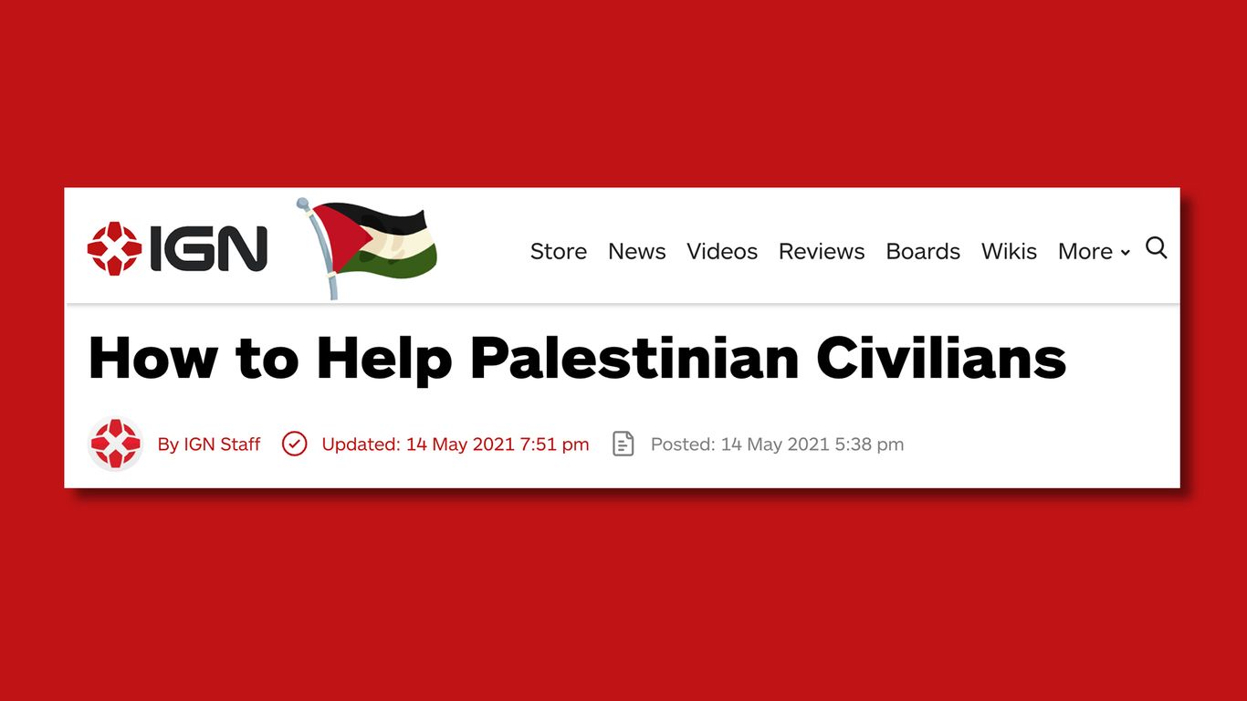 IGN employees press bosses to restore deleted article on Palestinian relief
