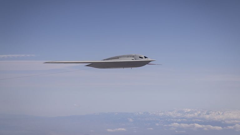 Air Force reveals rare images of B-21 stealth bomber in flight
