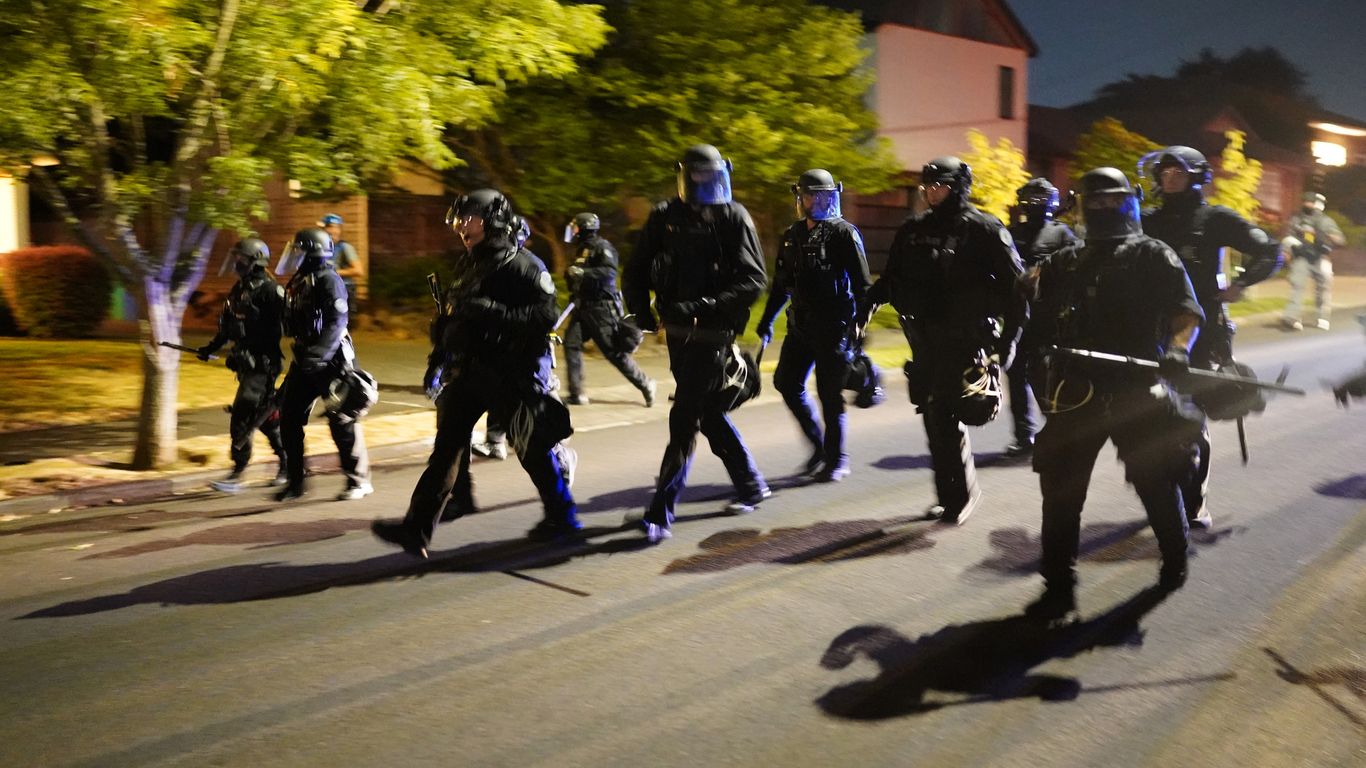 Riot declared at Portland police union building again