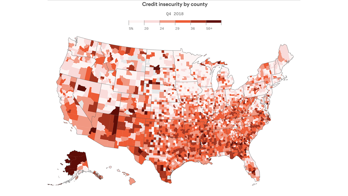 Where credit access is best and worst in the United States