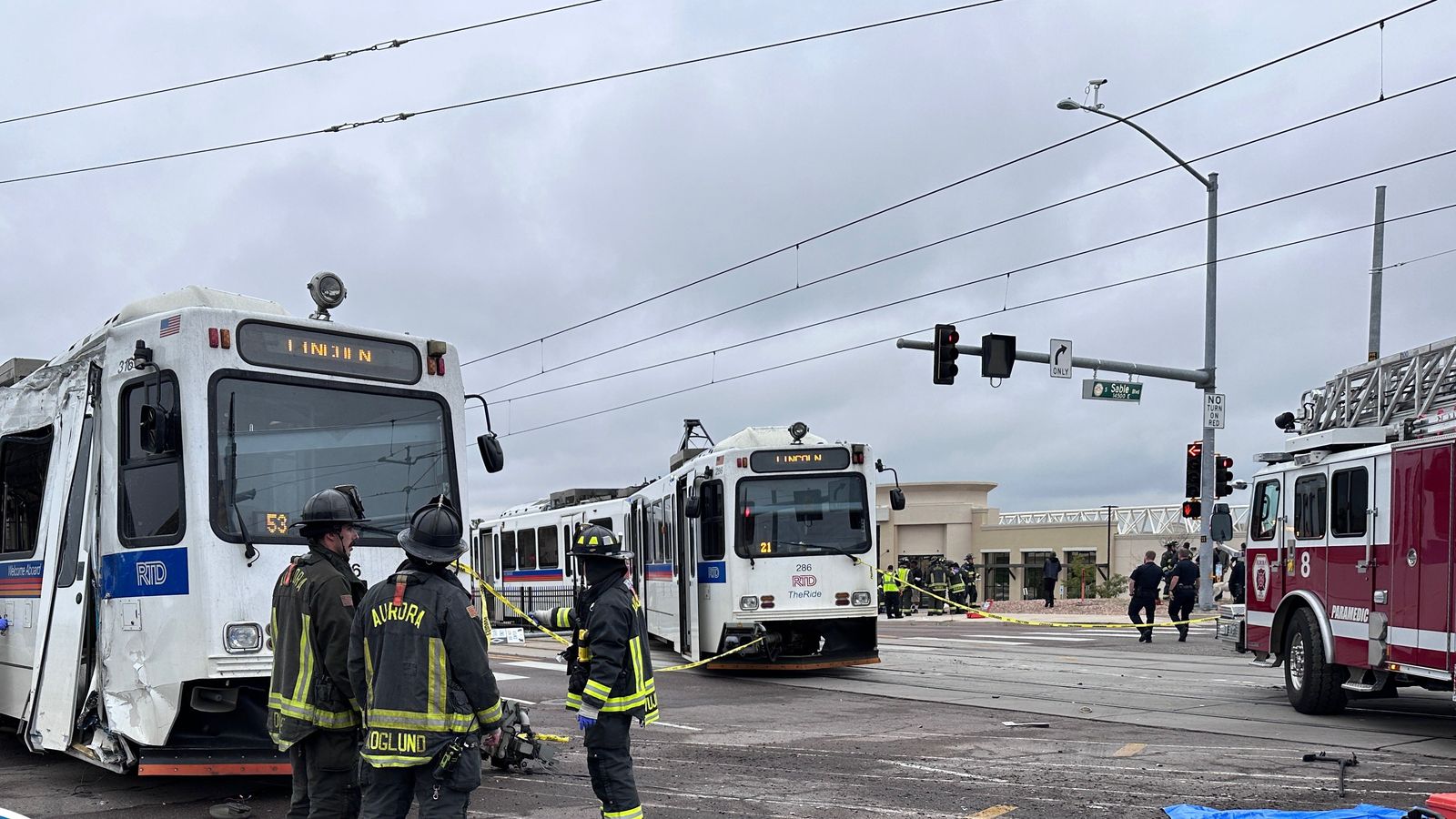 Three injured after RTD train derails in Aurora - Axios Denver