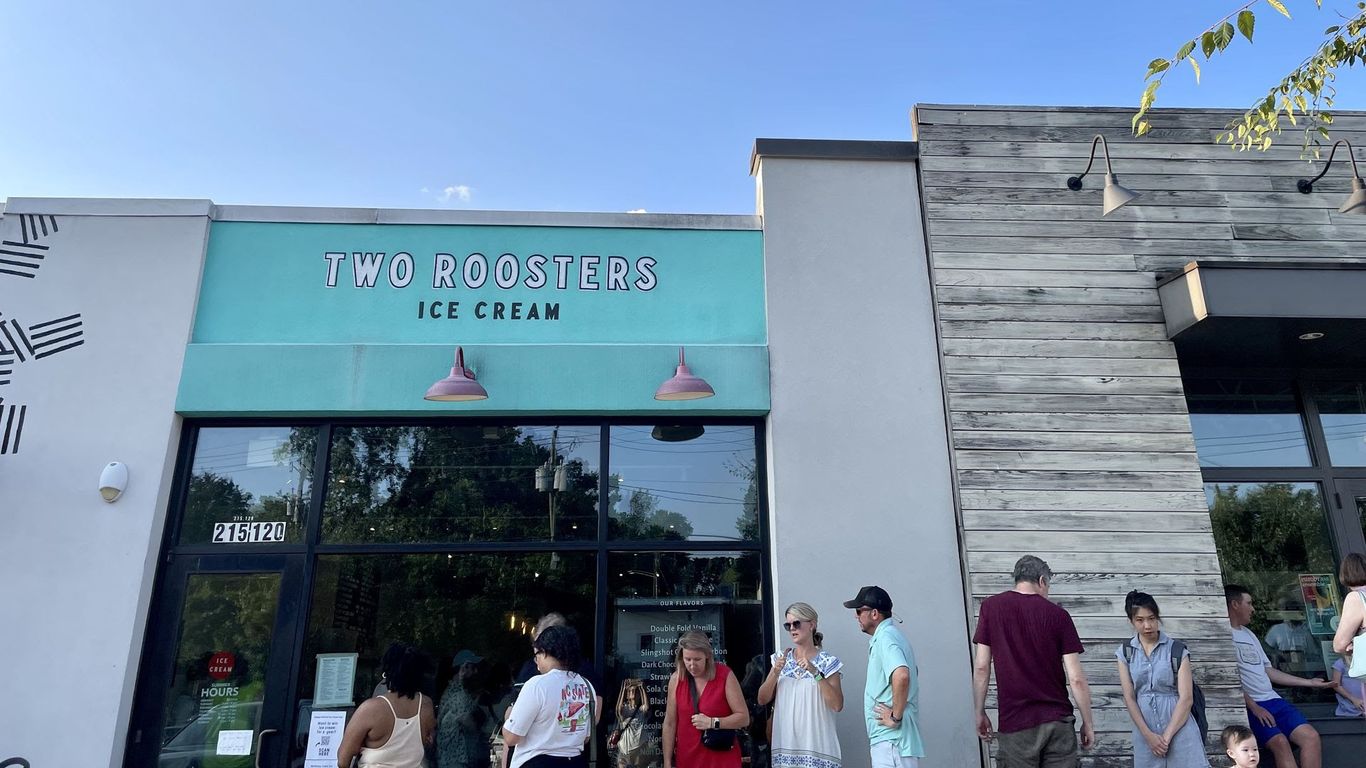 Two Roosters ice cream shop coming to Cary's Waverly Place - Axios Raleigh