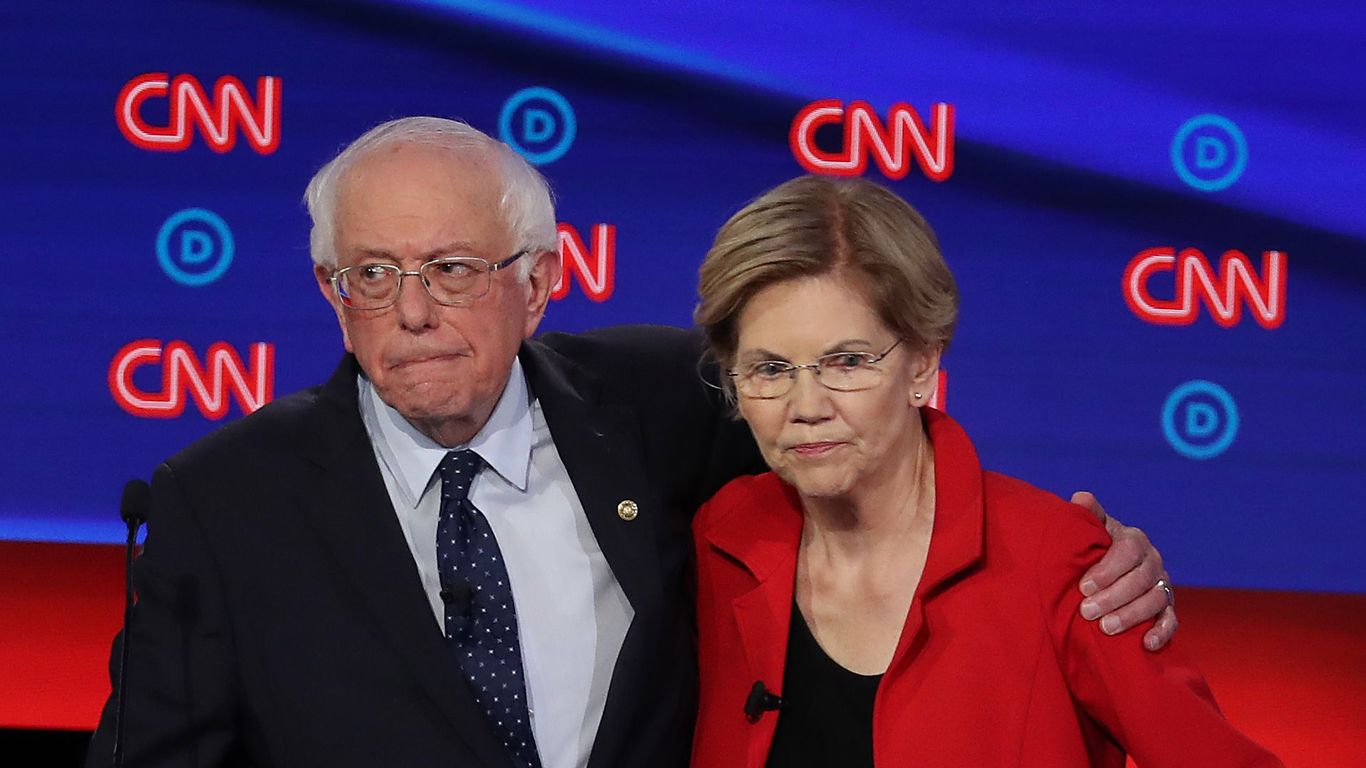 Sanders and Warren split with three weeks until Iowa caucuses