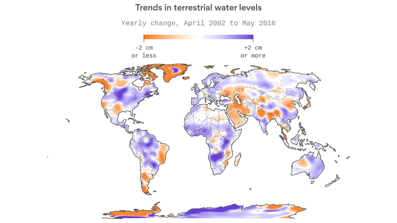 First map of global freshwater trends shows "human fingerprint"