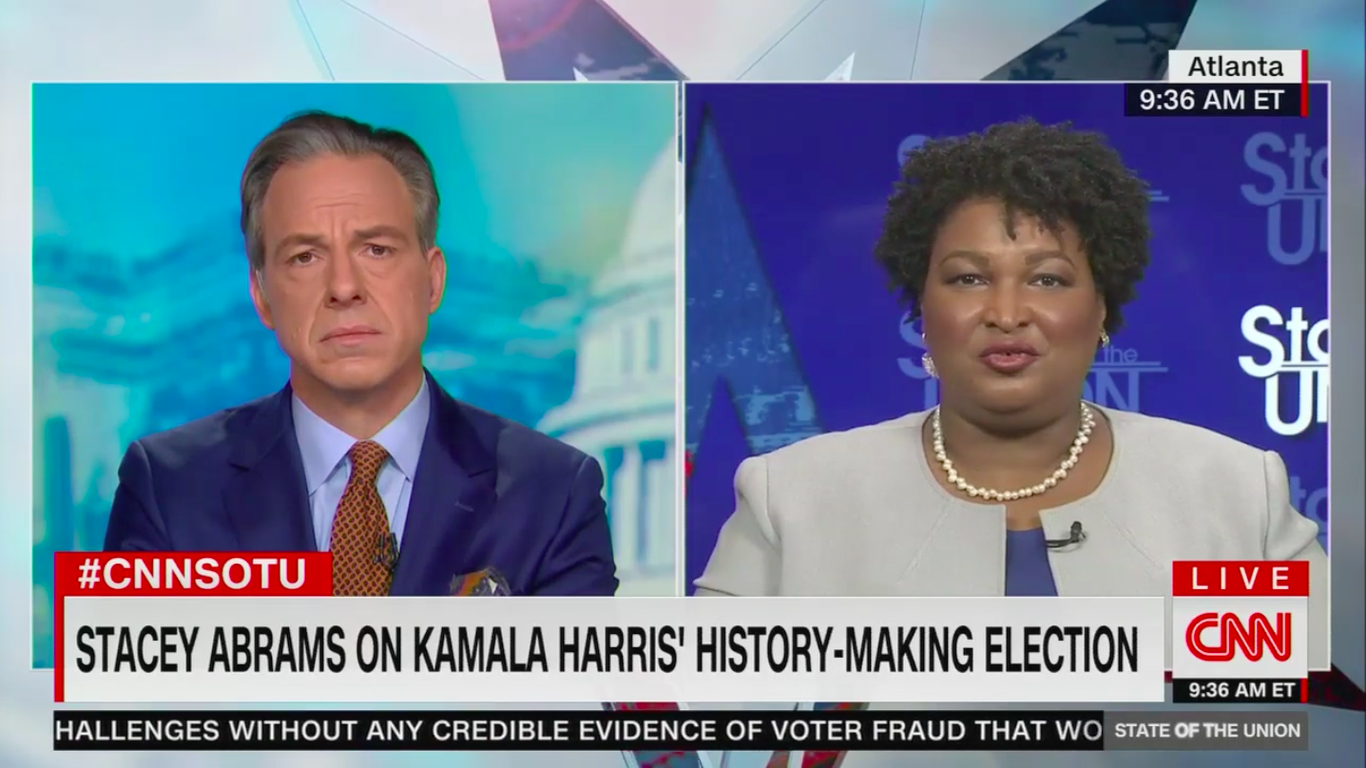 Stacey Abrams: Harris breaking VP barriers shows "face of leadership ...