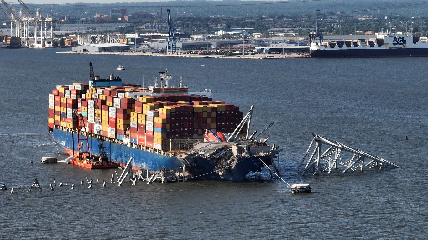 Cargo ship Dali to be moved after Baltimore Key Bridge collapse - Axios ...