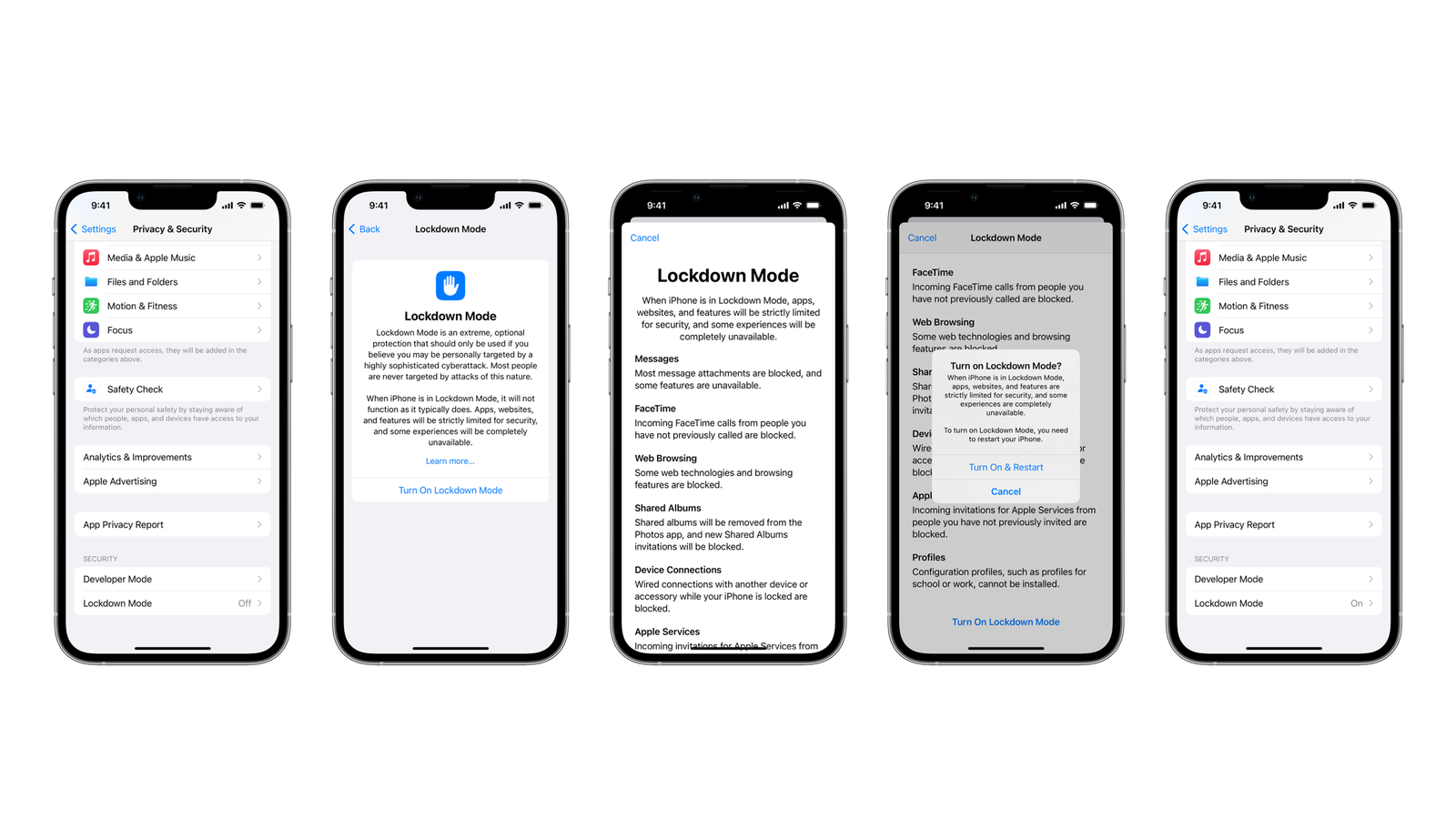 Apple's iPhone "lockdown" mode protects potential hacking targets
