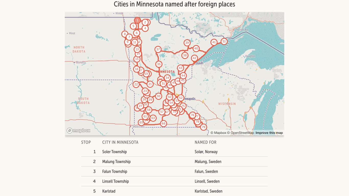 These Minnesota towns share a name with foreign places - Axios Twin Cities