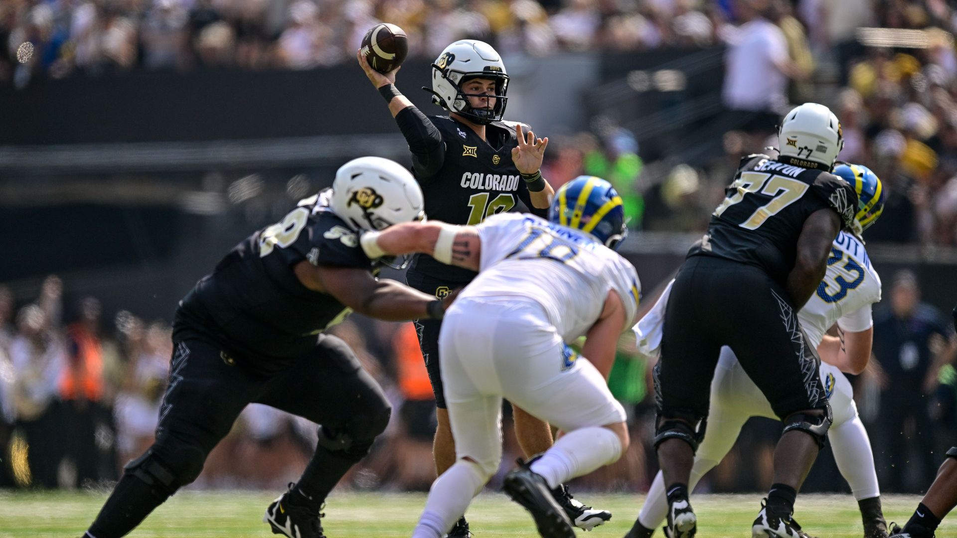 CU Buffs Deion Sanders won't comment on starting quarterback - Axios ...