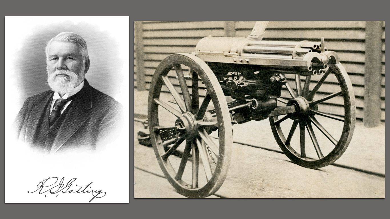 The story behind the Indy resident who invented the Gatling Gun - Axios ...