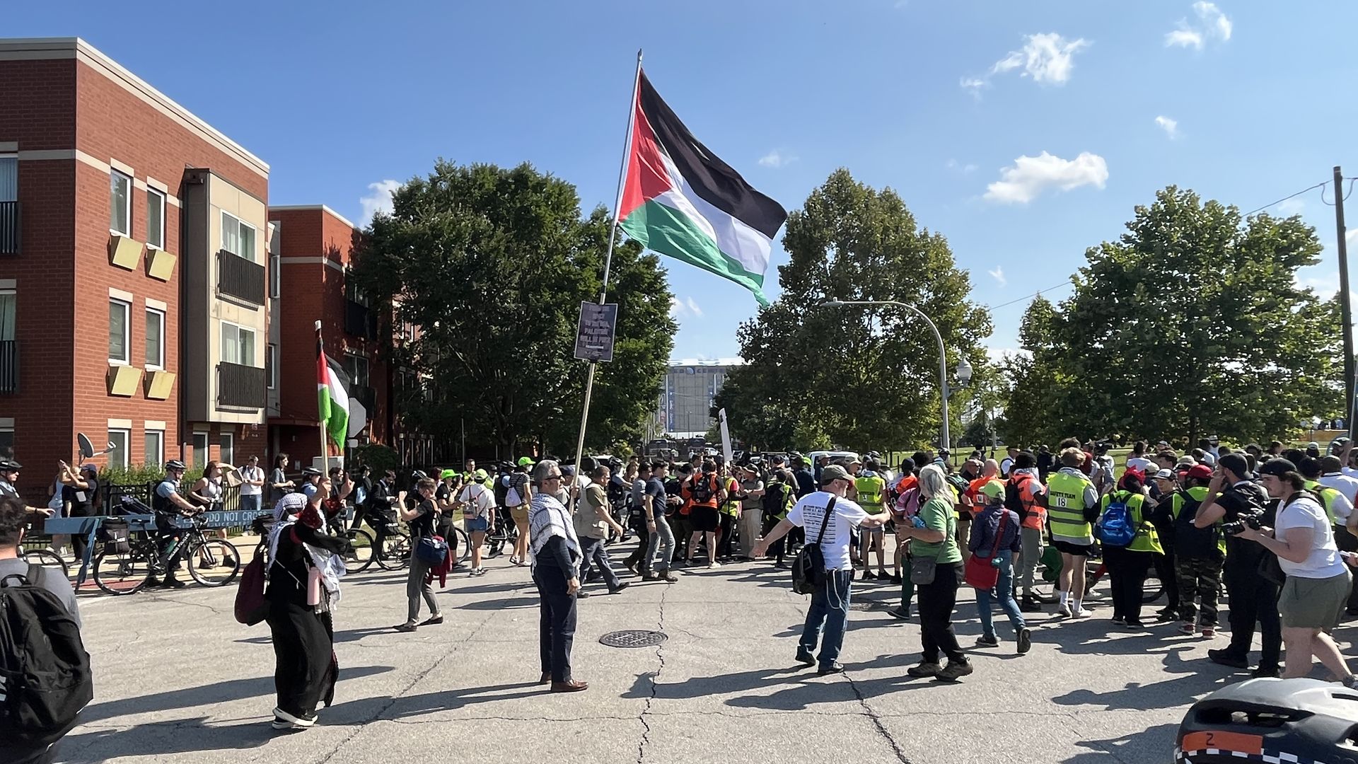 Photos: Gaza war protesters rally in Chicago during DNC - Axios Chicago