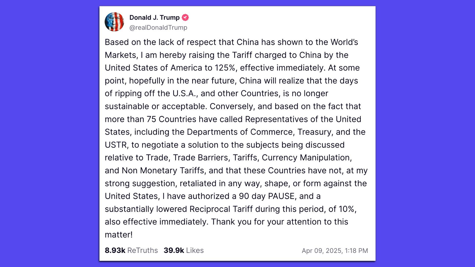 Trump scales back tariffs
