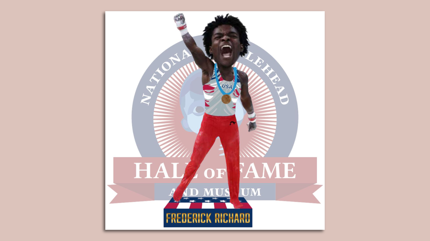 Olympic gymnast Frederick Richard now has a bobblehead - Axios Boston