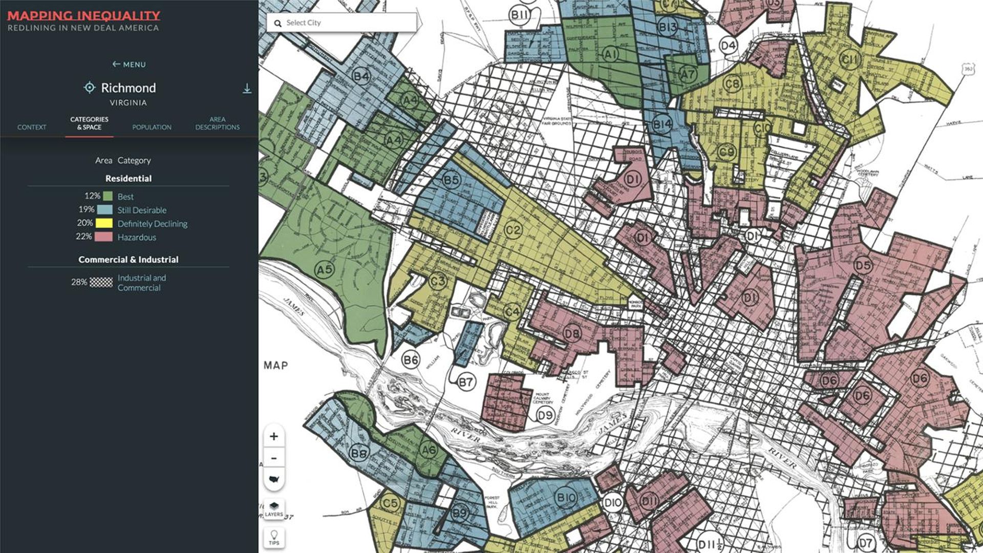 Richmond's redlining maps get their first update in 4 years - Axios ...