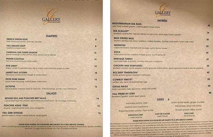 Get a sneak peek of Gallery Restaurant’s fall menu - Axios Charlotte
