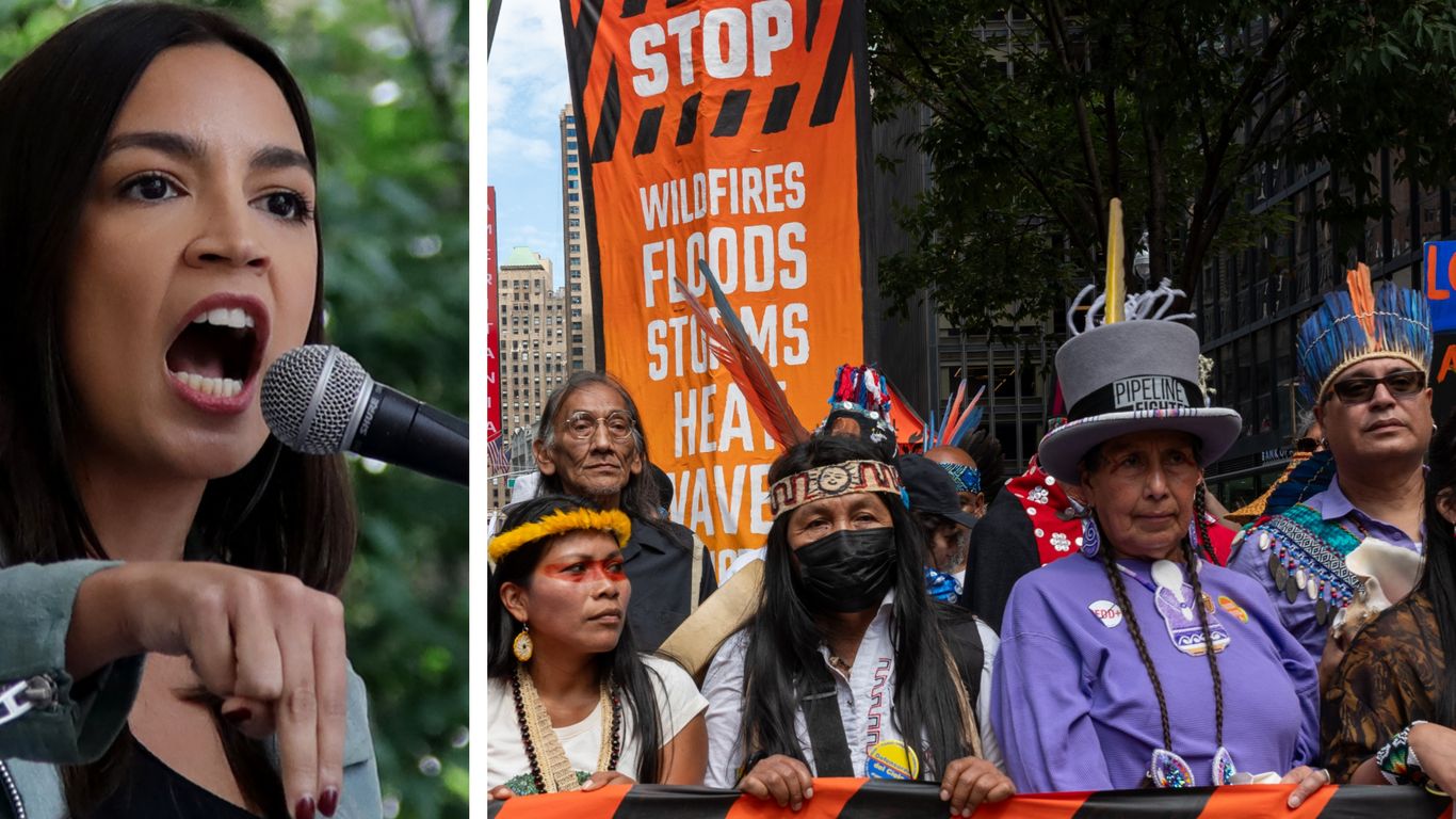 Photos: Climate protesters in New York, across U.S., demand fossil ...
