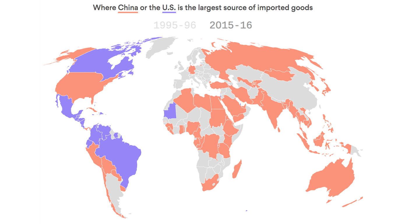 Mapped: Chinese exports take over the world