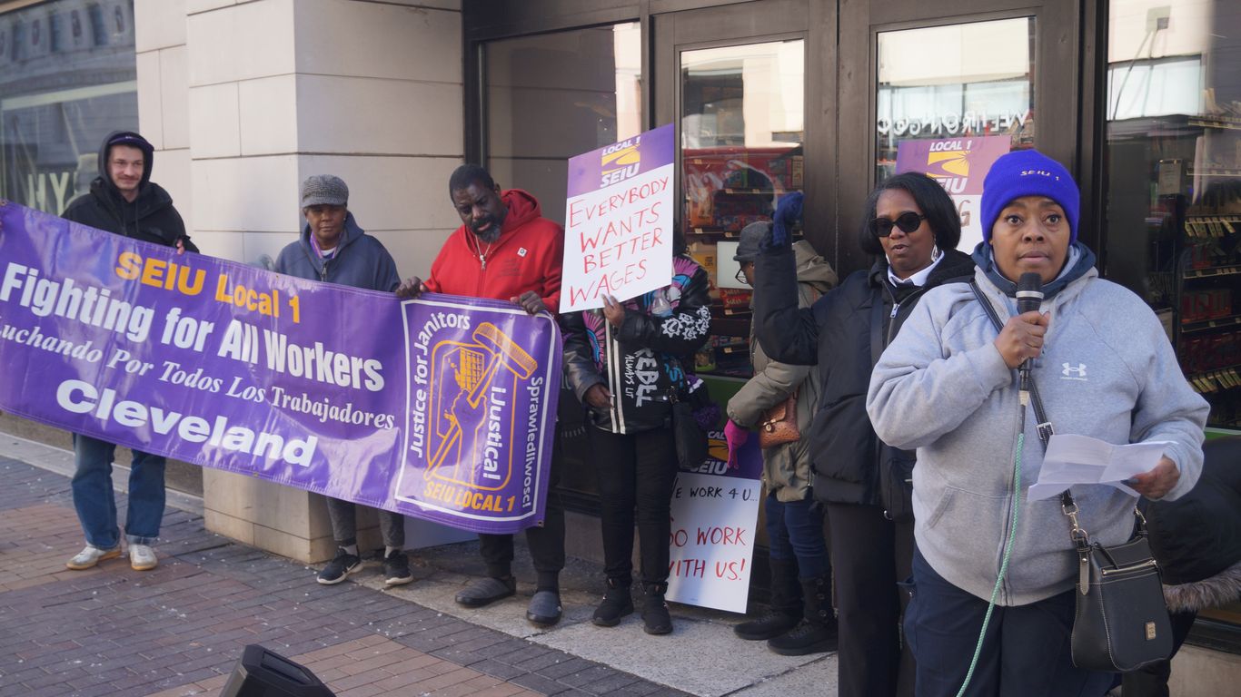 Cleveland janitors call for higher wages in new contract - Axios Cleveland