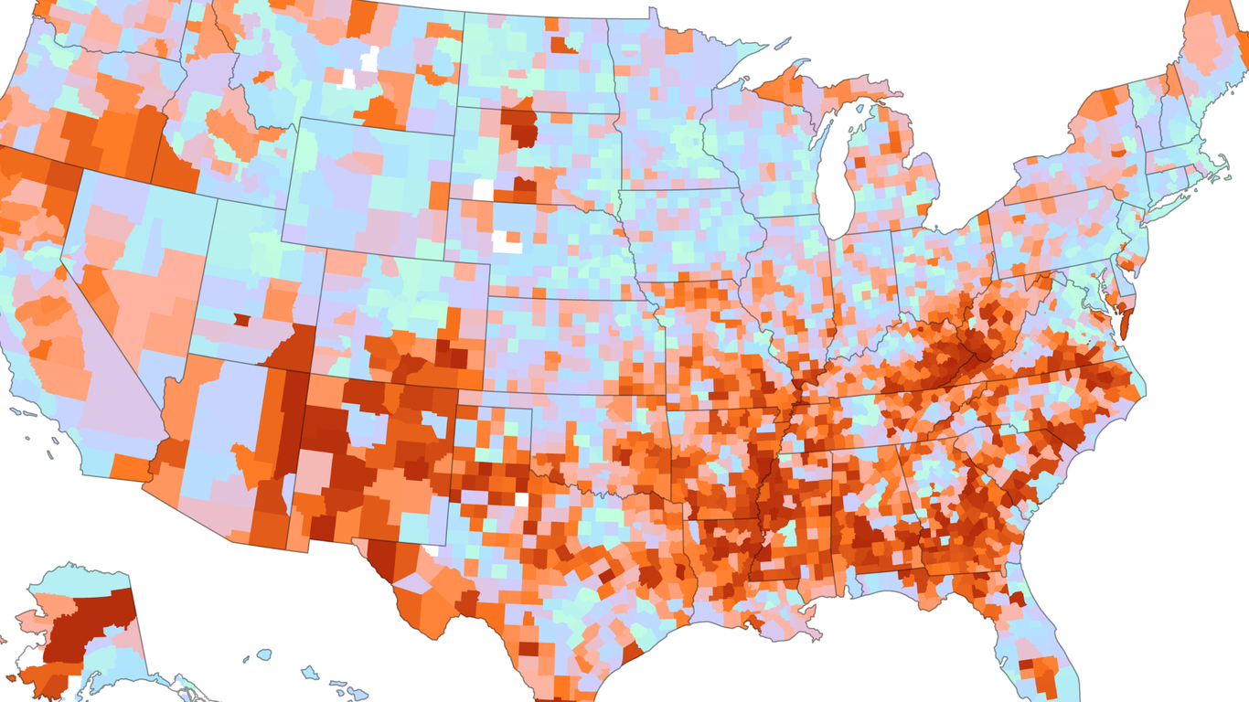 Map: The richest and poorest parts of America