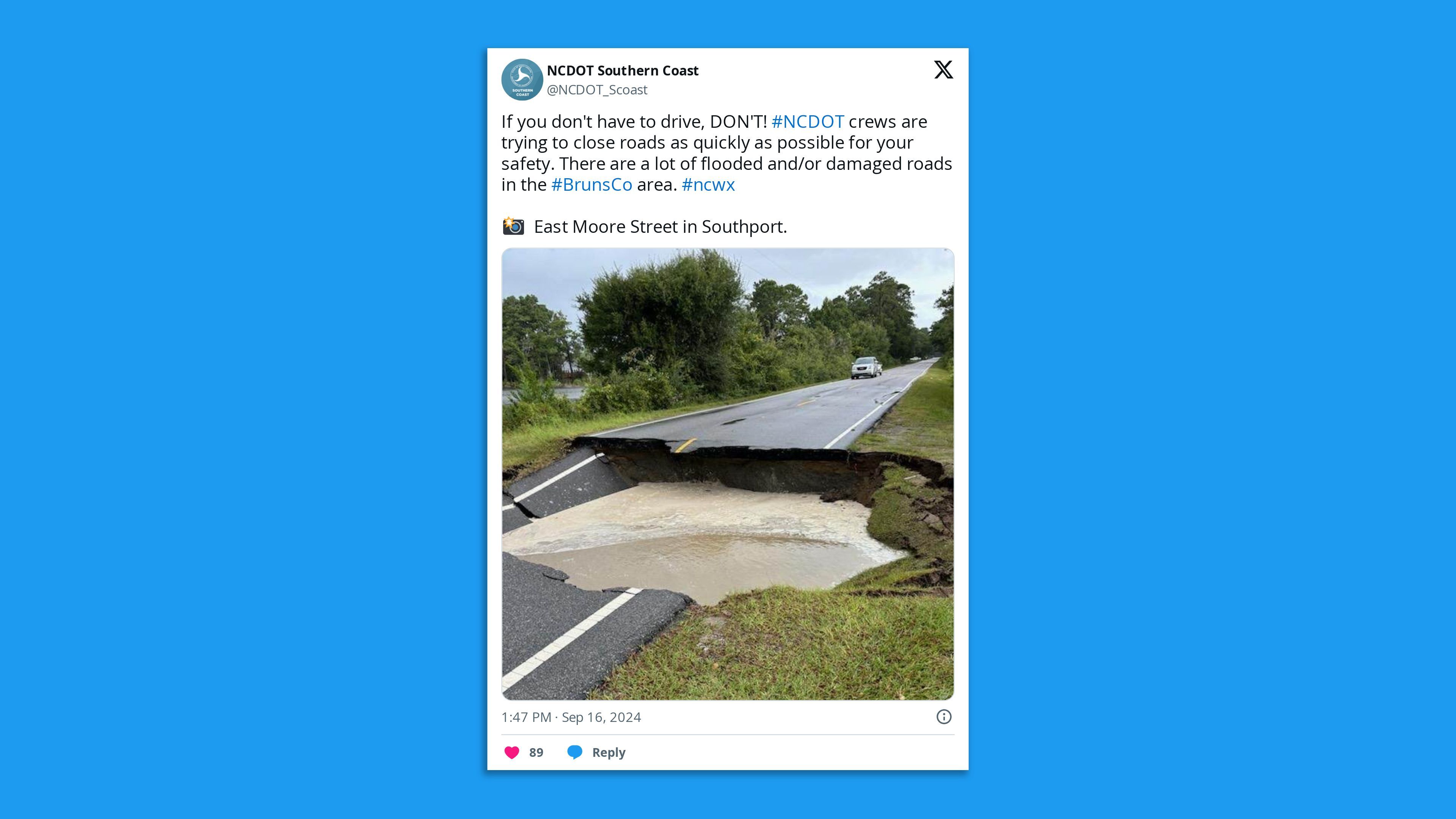 Severe storm floods Carolinas with heavy rains, threatens Mid-Atlantic