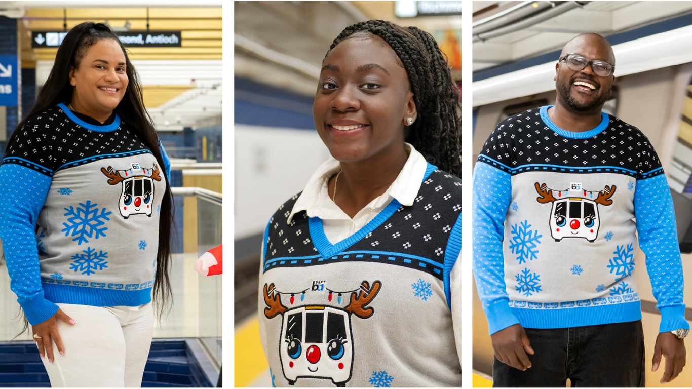 BART's ugly sweaters have arrived - Axios San Francisco