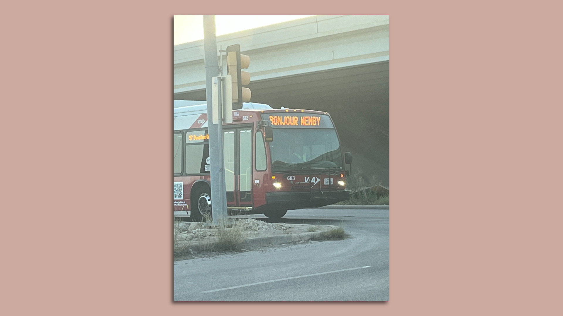 San Antonio's VIA Metropolitan Transit has a message in French for ...