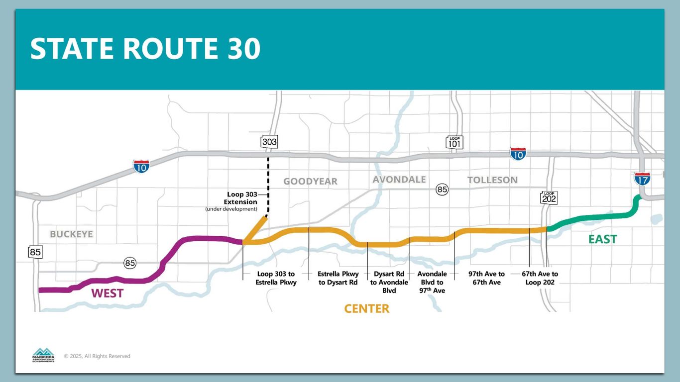 Phoenix metro's next freeway, State Route 30, will serve West Valley ...
