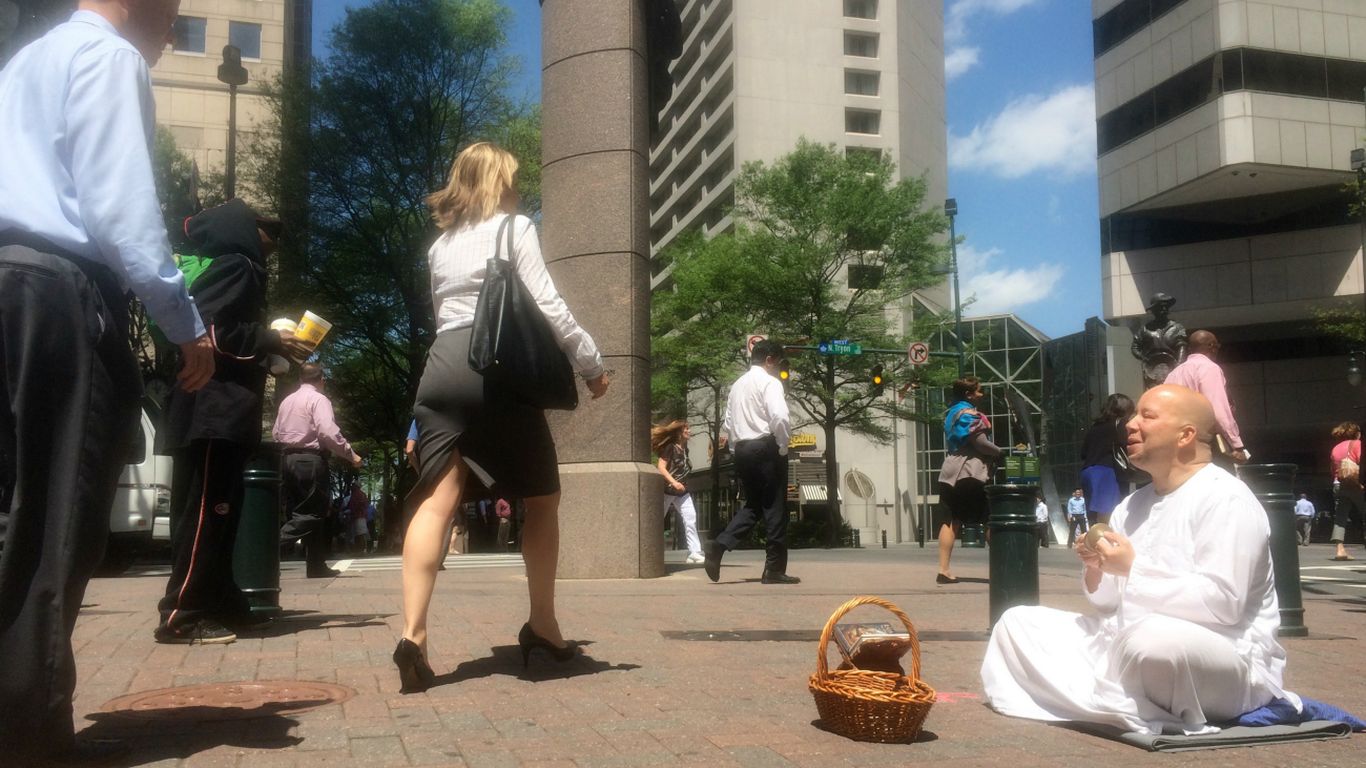 Who’s the guy chanting Hare Krishna at Trade & Tryon? - Axios Charlotte