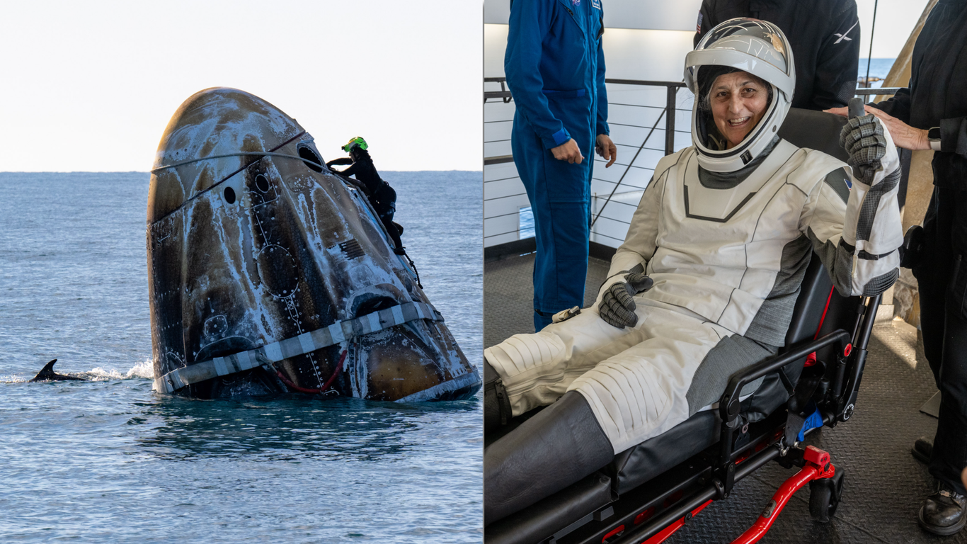 Photos: NASA astronauts return to Earth after 9 months stranded in space