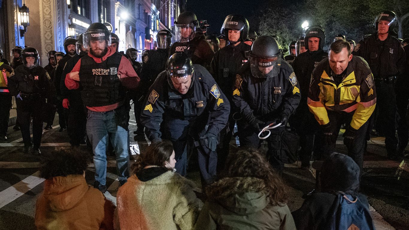 Campus protests over war in Gaza escalate at Harvard, MIT, Northeastern ...