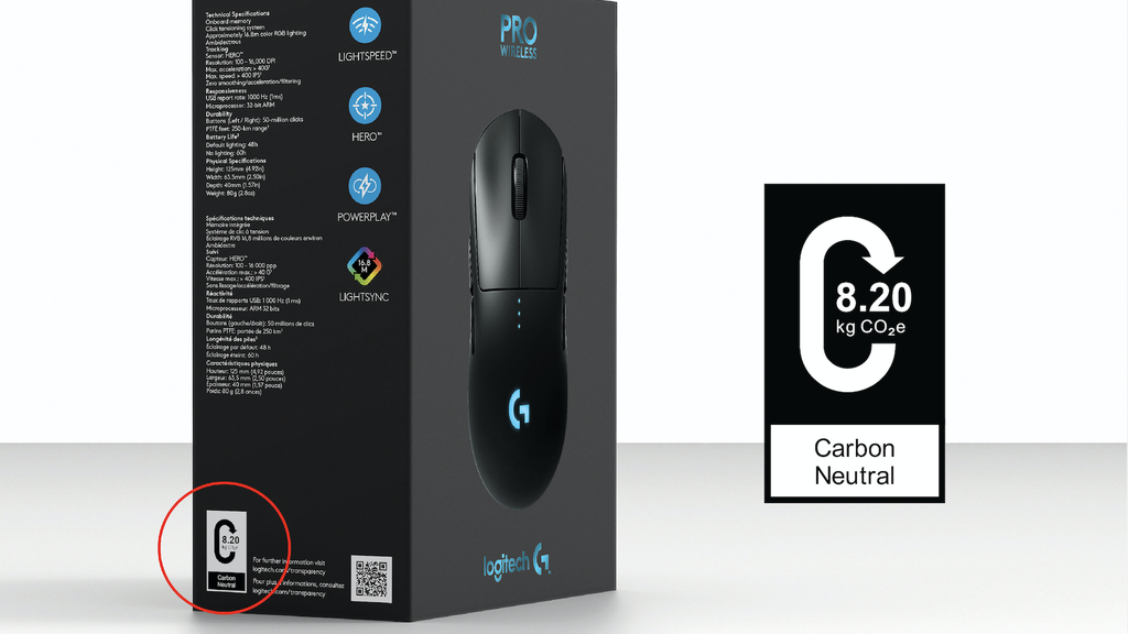Logitech to list carbon content of products on boxes