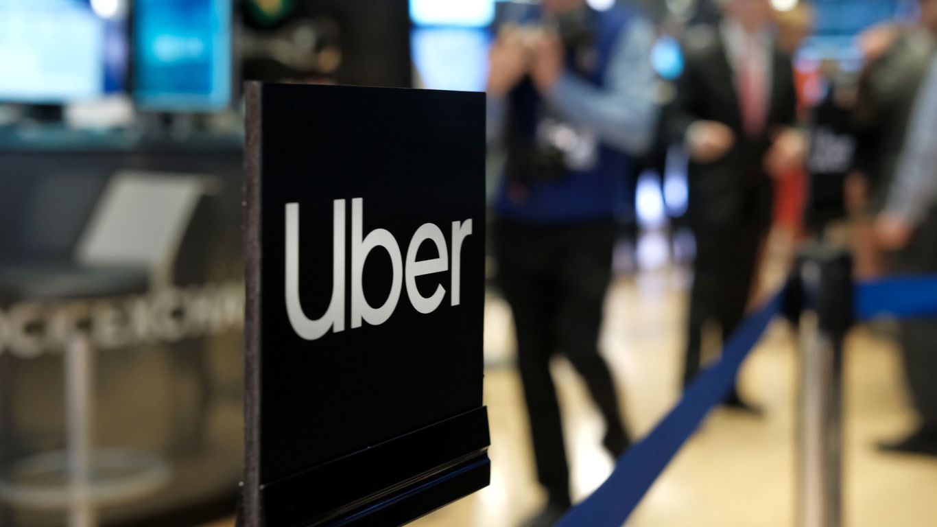 Shares of Uber ended the first day of trading below where they opened