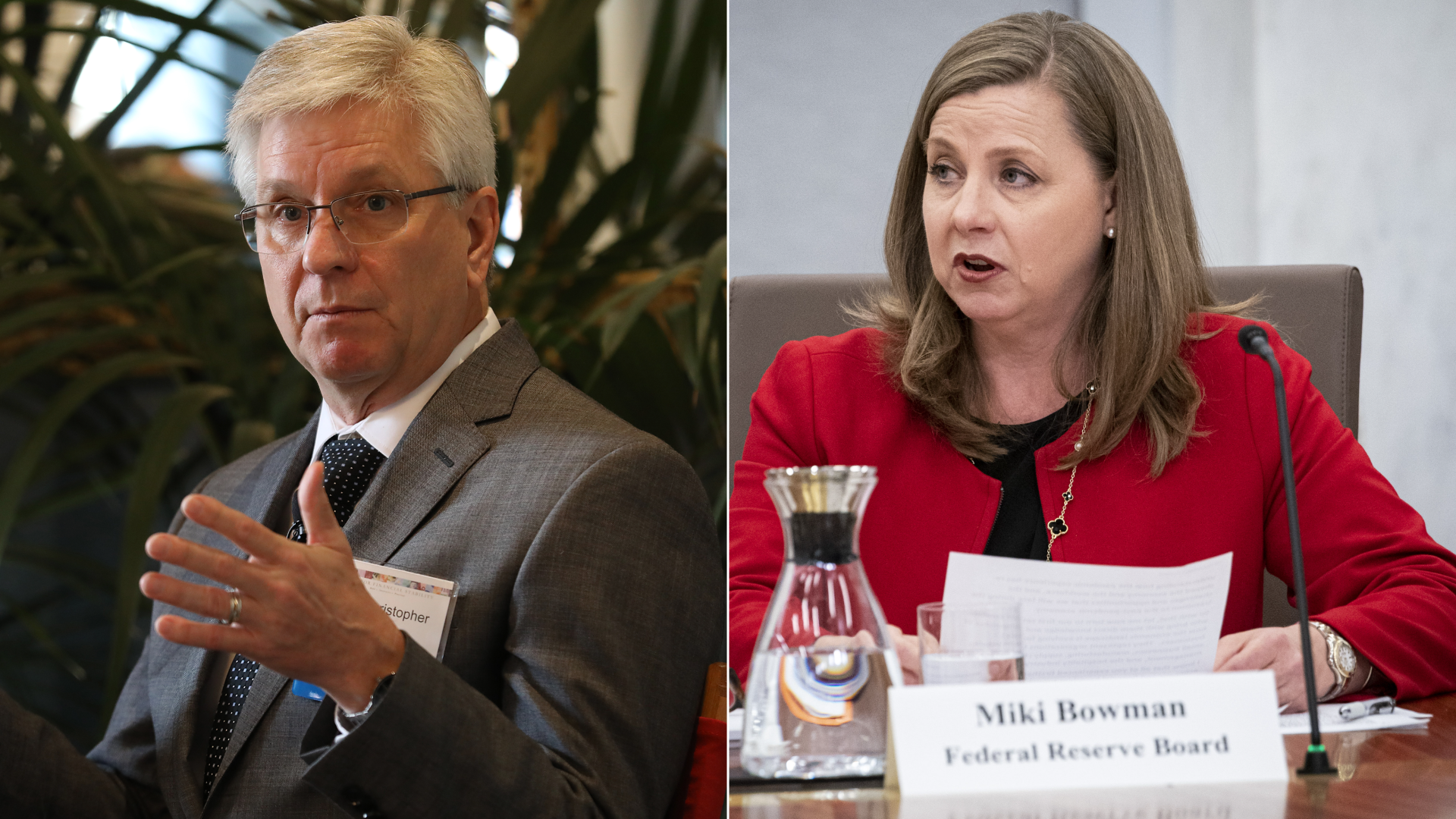 Two Fed officials give contrasting viewpoints on the economy, rates