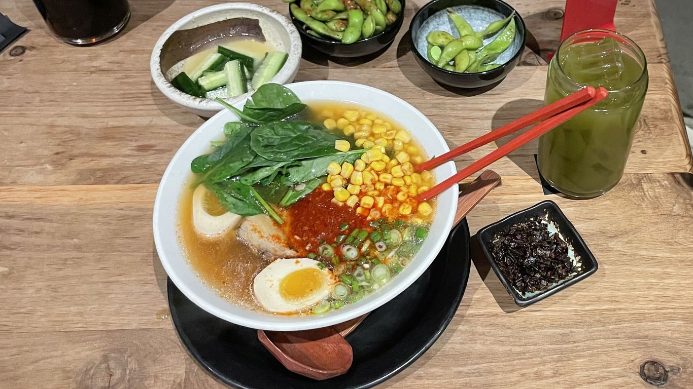 Hotpot noodles at Portland's casual Kayo's Ramen Bar - Axios Portland