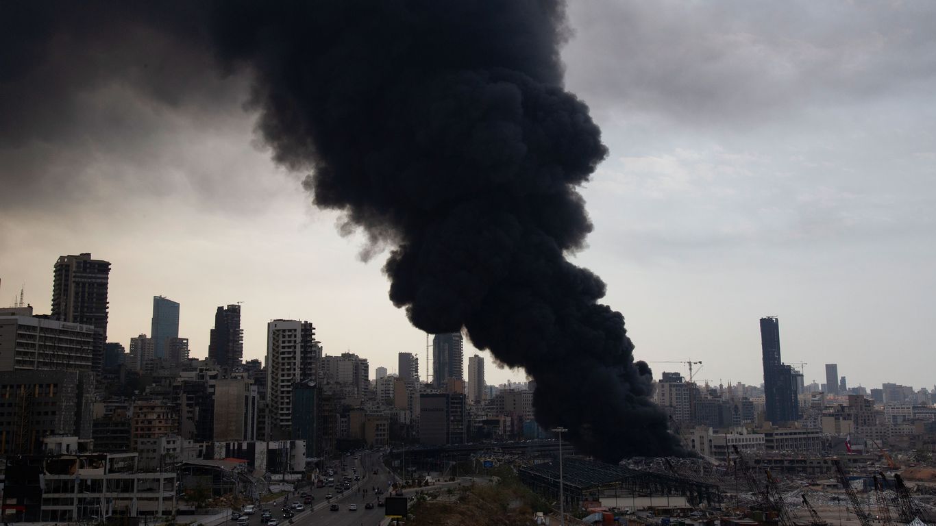 Huge fire erupts in Beirut port month after deadly explosion